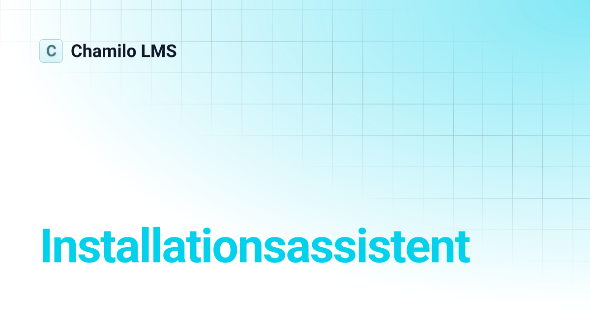 Installationsassistent | Chamilo LMS