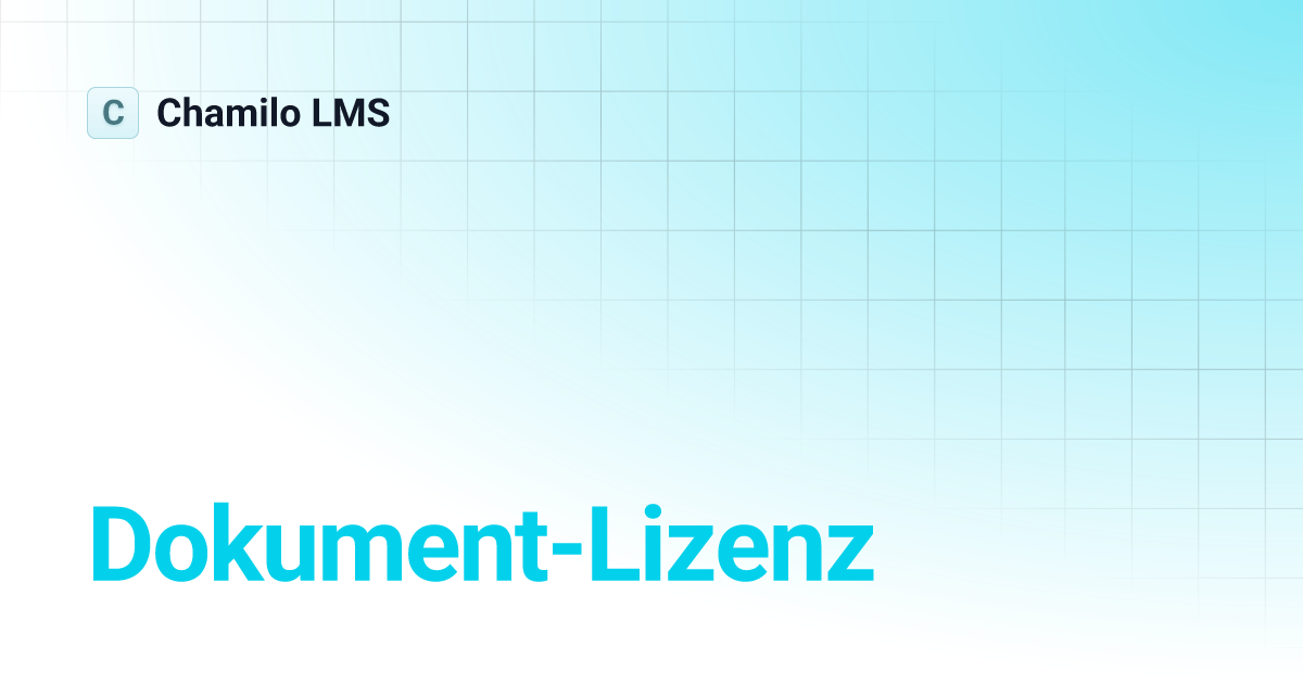 Dokument-Lizenz | Chamilo LMS